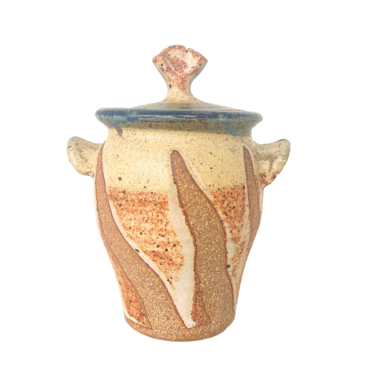 Organic pottery jar with lid | kathrynchaplowcollect